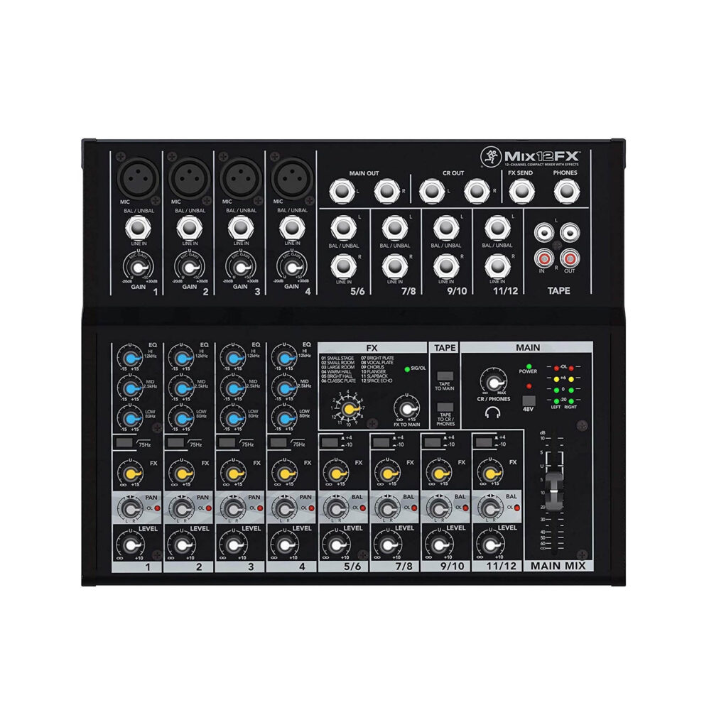 Mackie Mix12fx Mixer 12 Canales Compacto Con Efectos - Multiaudio Pro