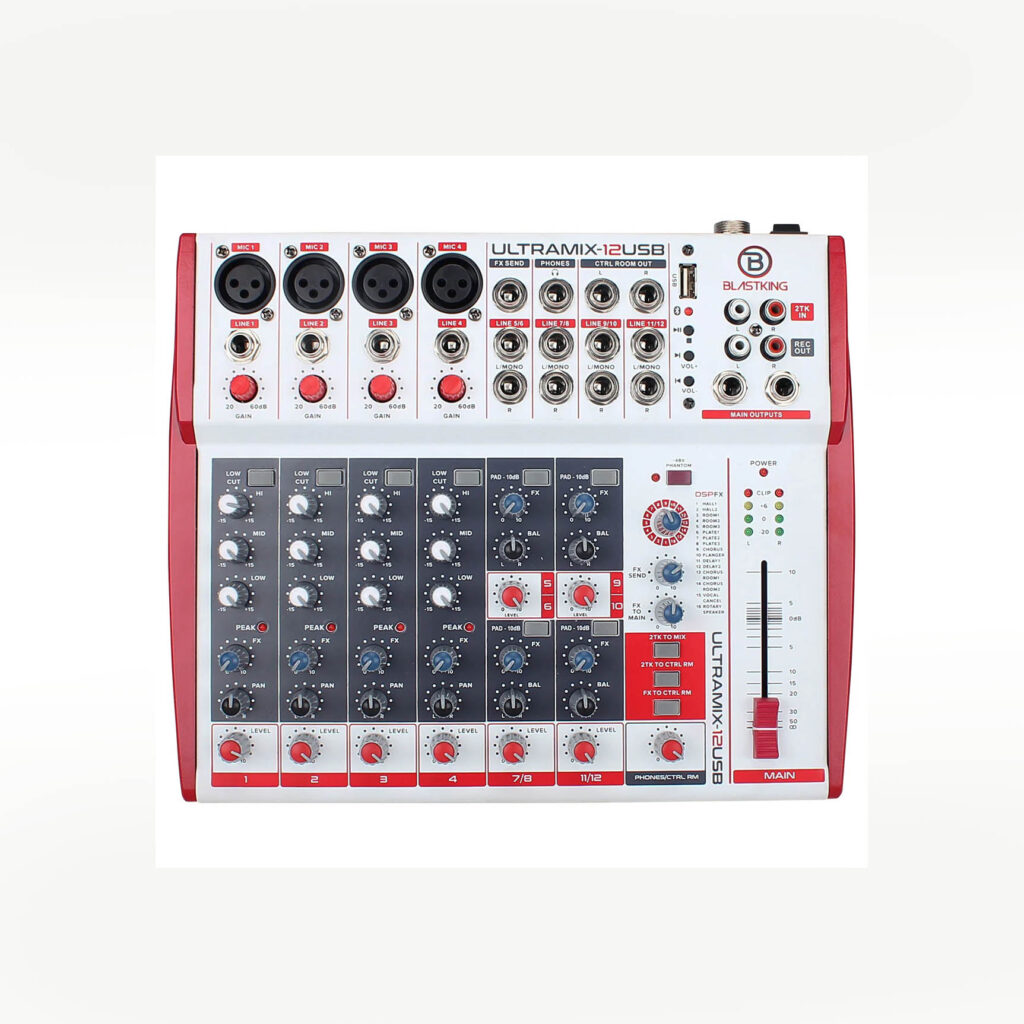 Blastking Ultramix-12usb Mezcla Estéreo Analogica - Multiaudio Pro